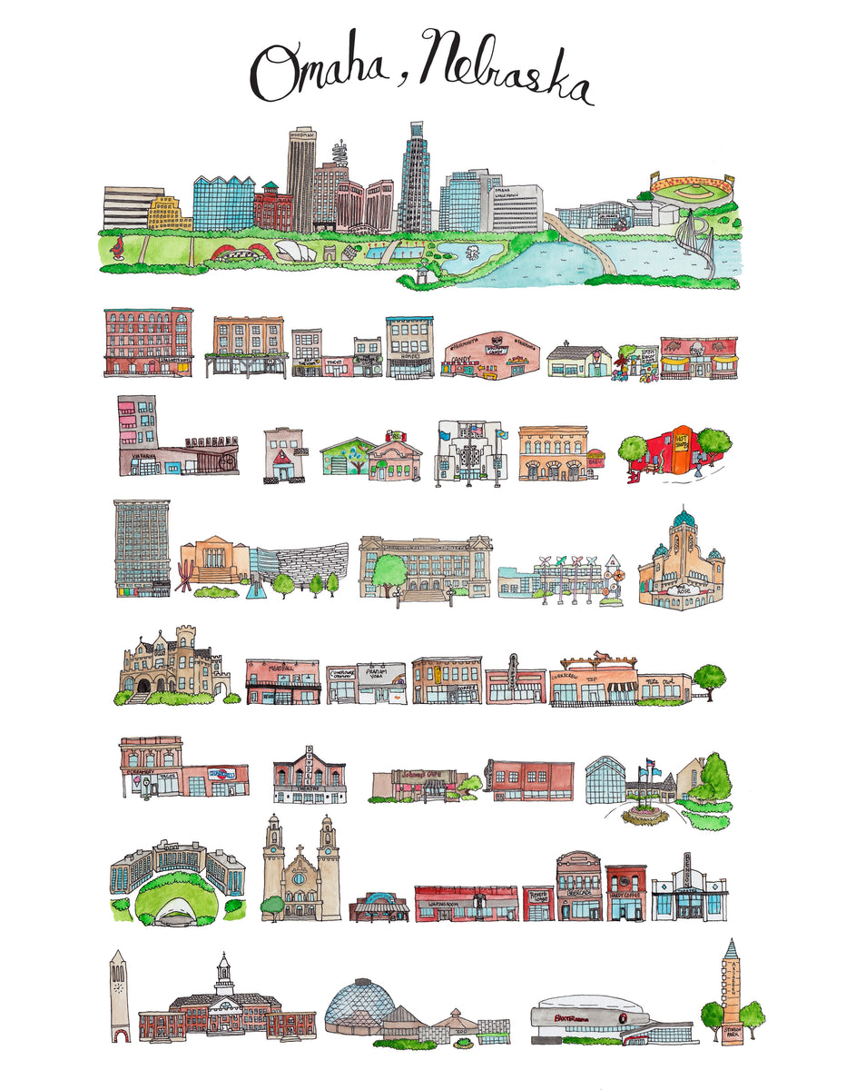 Omaha, Nebraska Print – Jodi Lynn Doodles