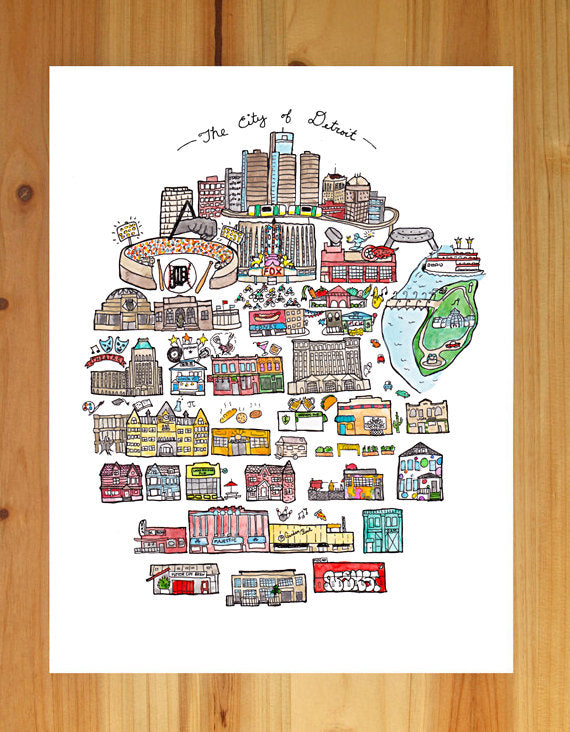 The City of Detroit Print – Jodi Lynn Doodles